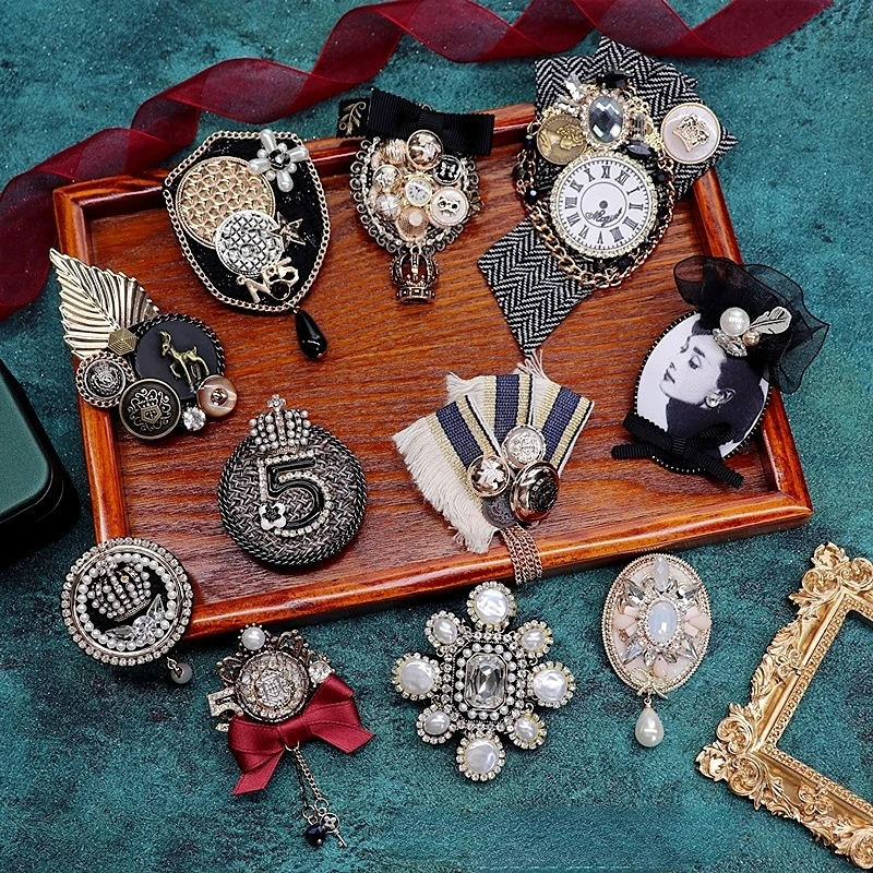 SHMIK-Broches-cam-lia-vintage-para-mulheres-estilo-barroco-pal-cio-de ...