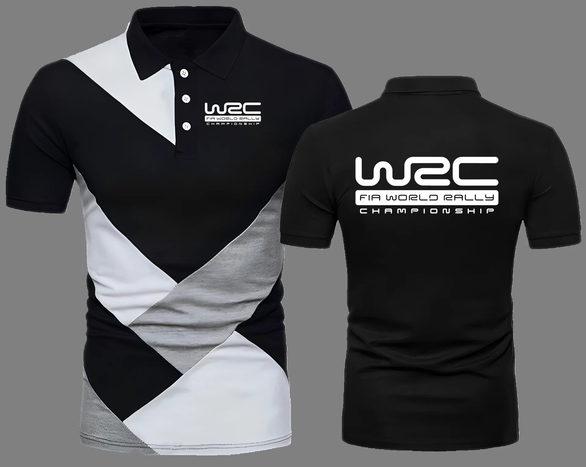 World Rally Championship WRC Polo Shirt Men Contrast Color Turn Down ...
