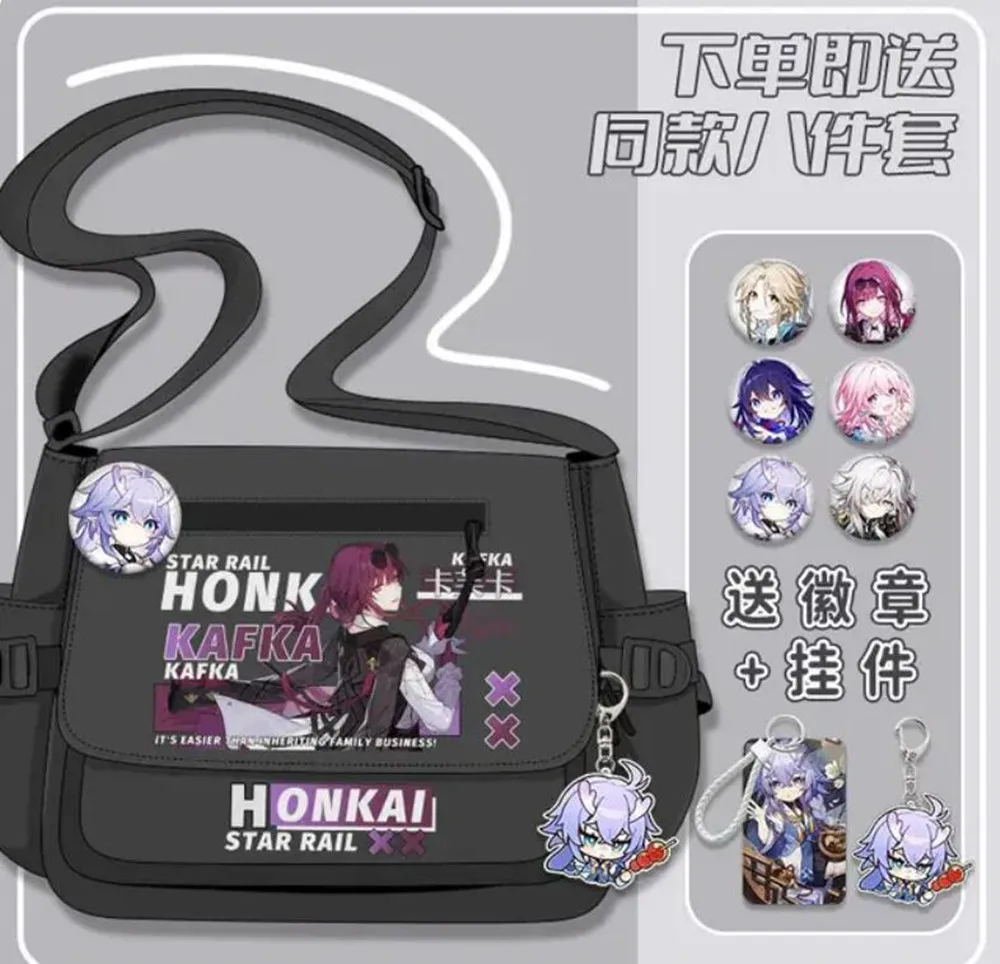 Anime-Honkai-Star-Rail-Shoulder-Bag-Black-White-Messenger-Cartoon-With ...