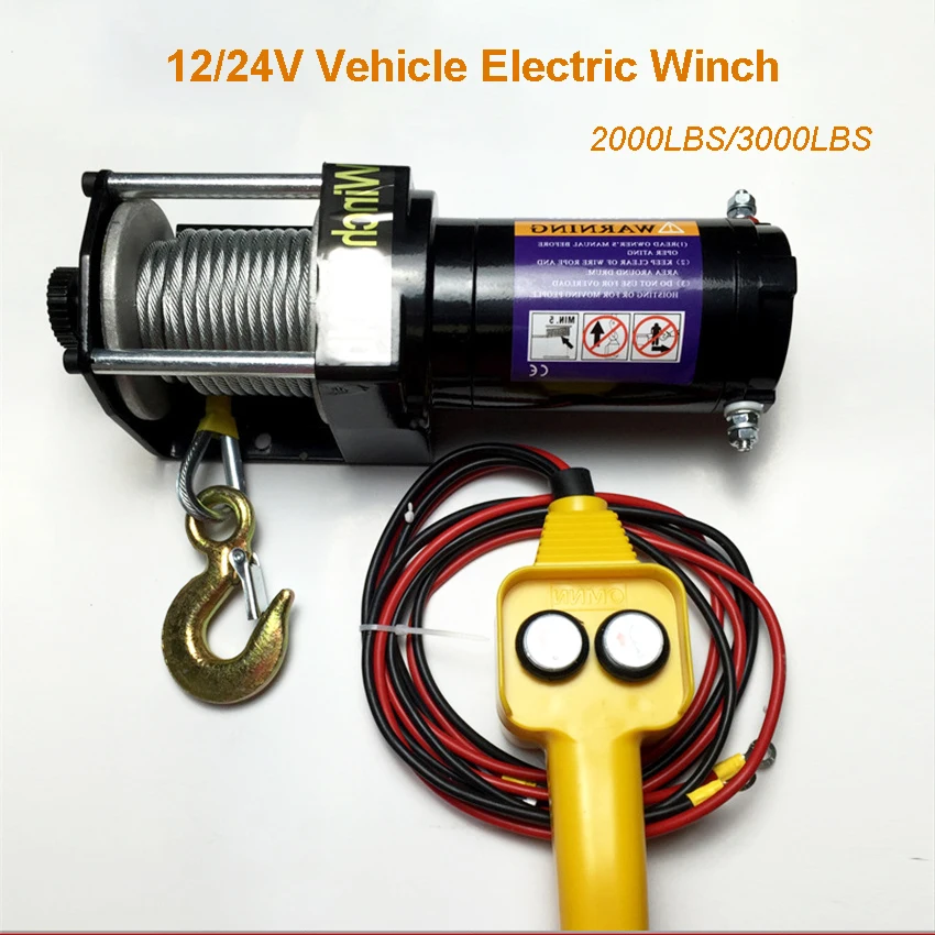 Vehicle-Self-rescue-Off-road-Winch-2000-Lbs-3000lbs-12V-24V-Off-road ...