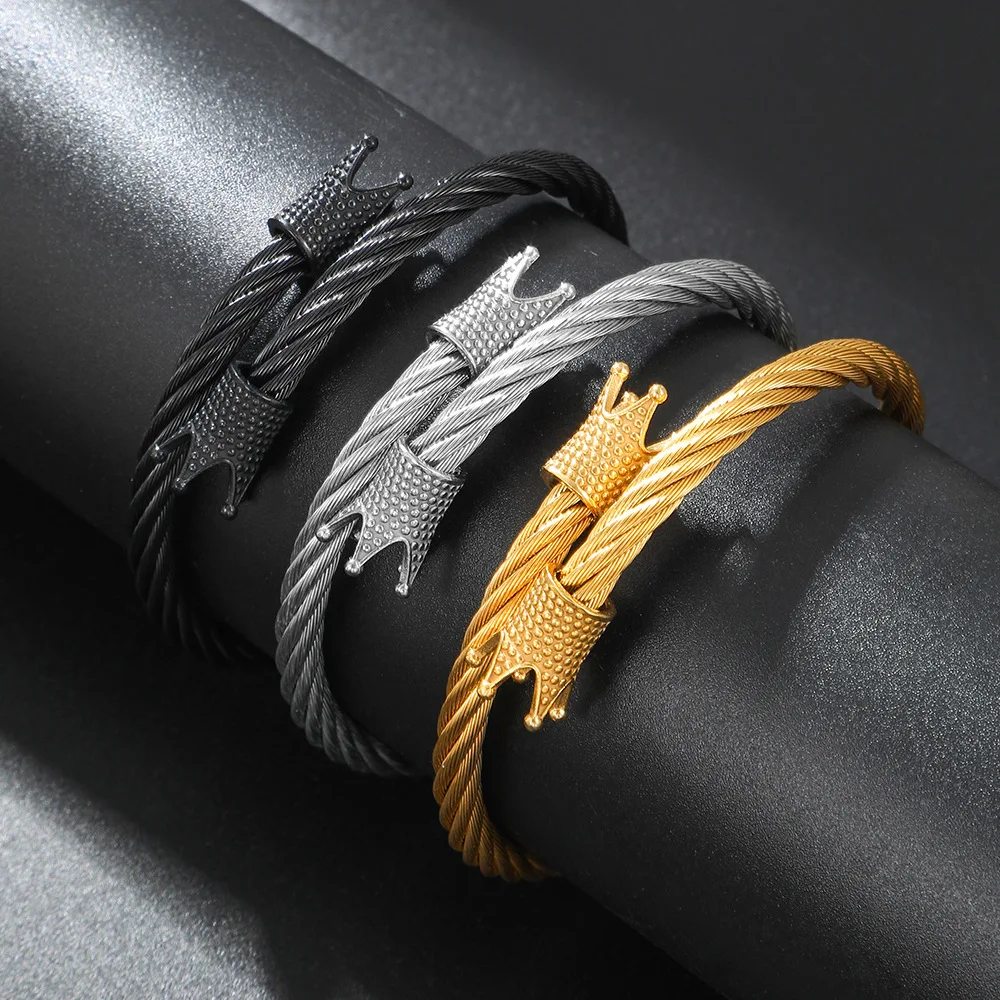 Hiphop Men Bangle Unfading Titanium Steel Bracelet Boyfriend Gift ...