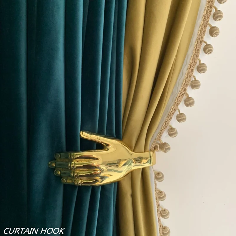 2Pcs-set-Fashion-U-hand-shaped-Curtain-Holdback-Accessories-Buckle-Wall ...