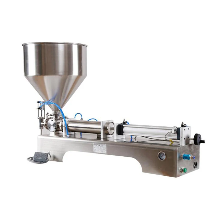 Single Head Pneumatic Paste Filling Machine For Honey Peanut Butter ...