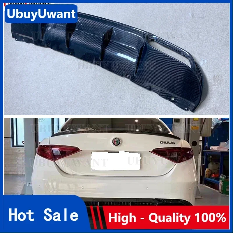 Rear-Bumper-Lip-Diffuser-Spoiler-For-Alfa-Romeo-Giulia-Sedan ...