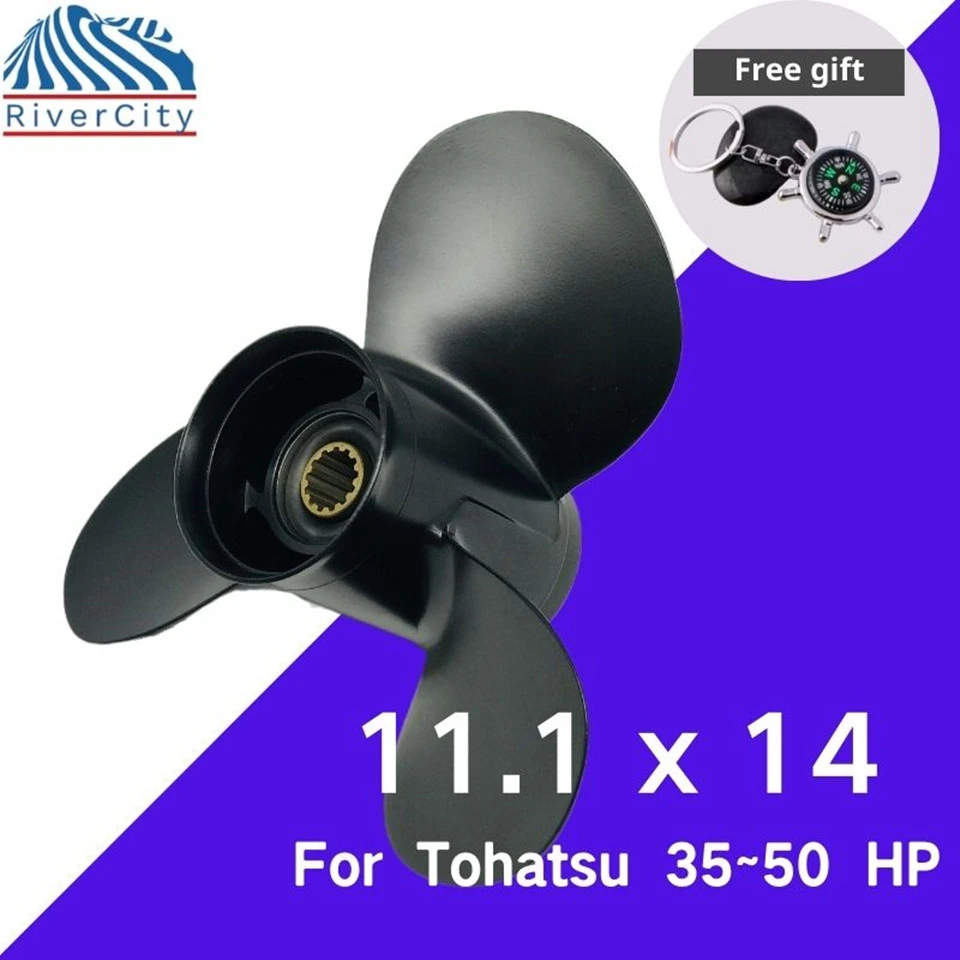 Boat Propeller 11.1x14 For Tohatsu Nissan 35hp 40hp 50hp Outboard Screw ...