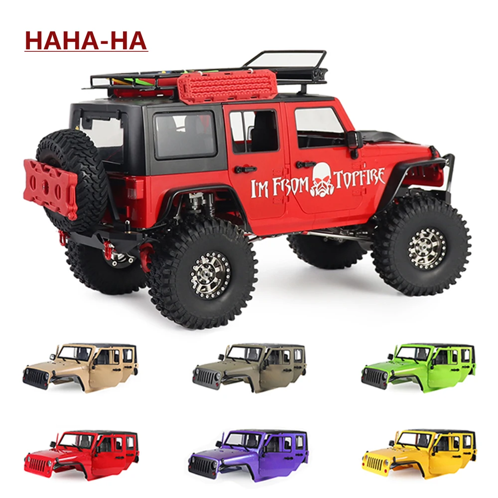 313mm Wheelbase Jeep Wrangler JK Rubicon 4 Door Hard Body Shell Kit for 1/10 RC Crawler Car ...