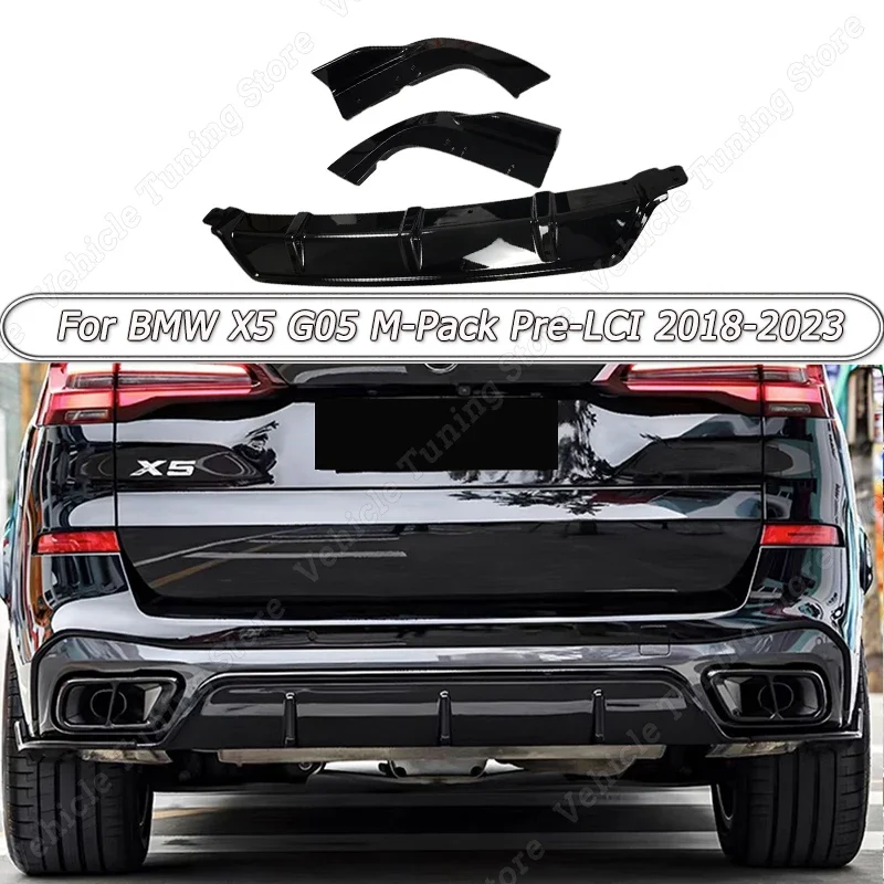 Rear Bumper Diffuser Lip Splitter Spoiler For BMW X5 G05 M-Pack Pre-LCI ...