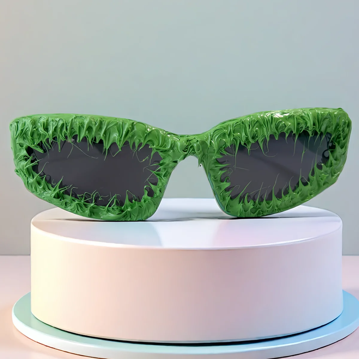 New-Populor-Womans-Green-Sunglasses-Hip-hop-Funny-Y2k-Glasses ...