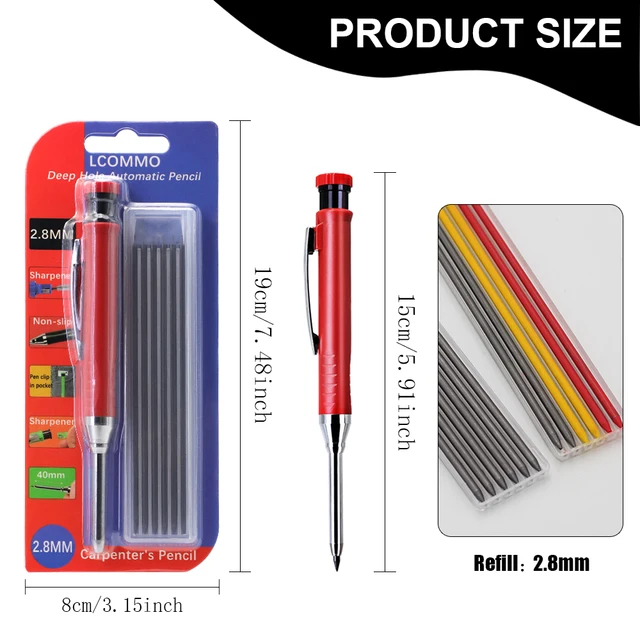 6/18/30PCS 2.8mm Tracer Pencil Refills Scriber Deep Hole Pen Lead Solid ...