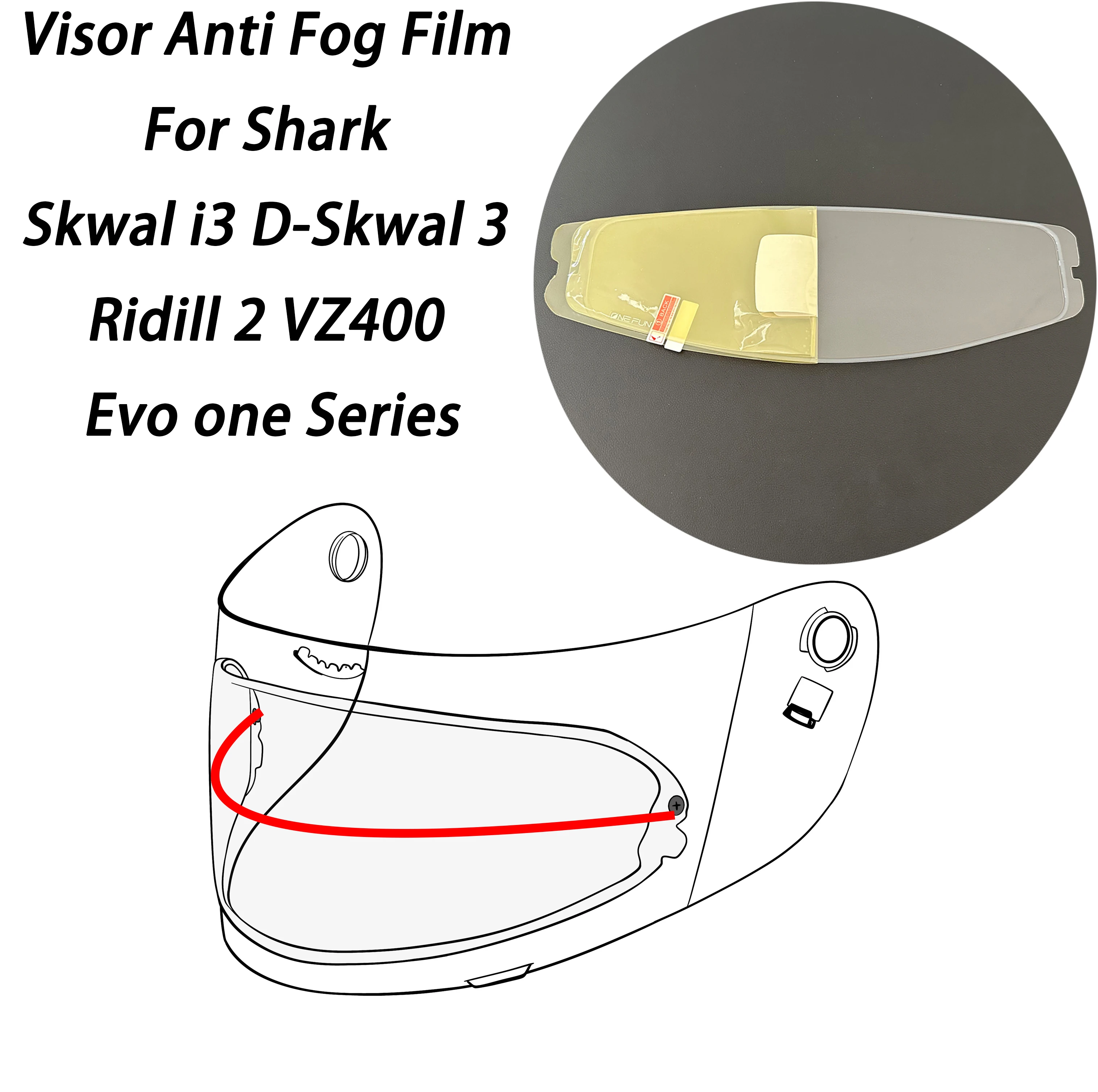 Visor Anti Fog Film For Shark Skwal i3 D-Skwal 3 Ridill 2 VZ400 Evo one ...