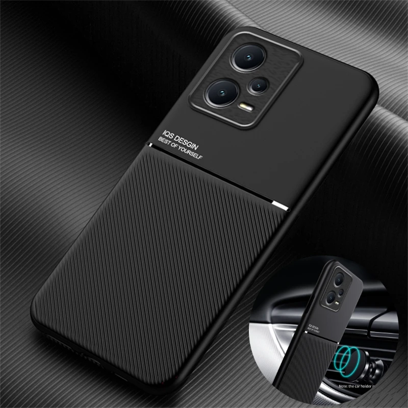 For-Xiaomi-Redmi-Note-12-5G-Case-Leather-Car-Magnetic-Stand-Plates ...