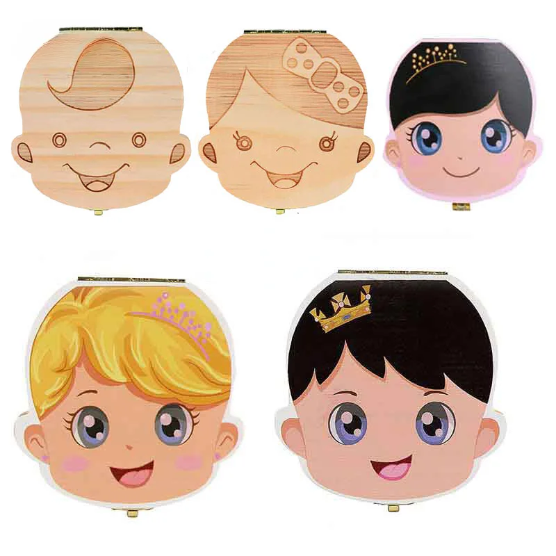 Baby-Wood-Tooth-Box-Organizer-Milk-Teeth-Storage-Language-Spain-English ...