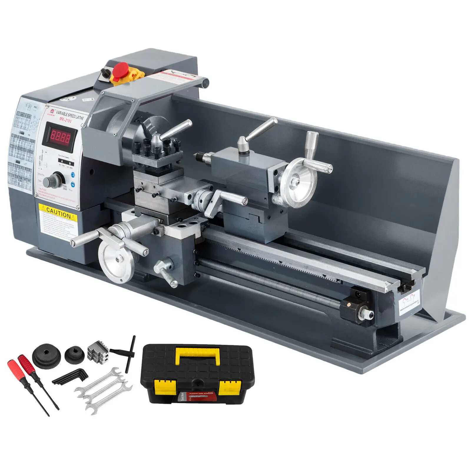 VEVOR-Mini-Metal-Lathe-750W-8-x16-Inch-Variable-Speed-220V-110V-for ...