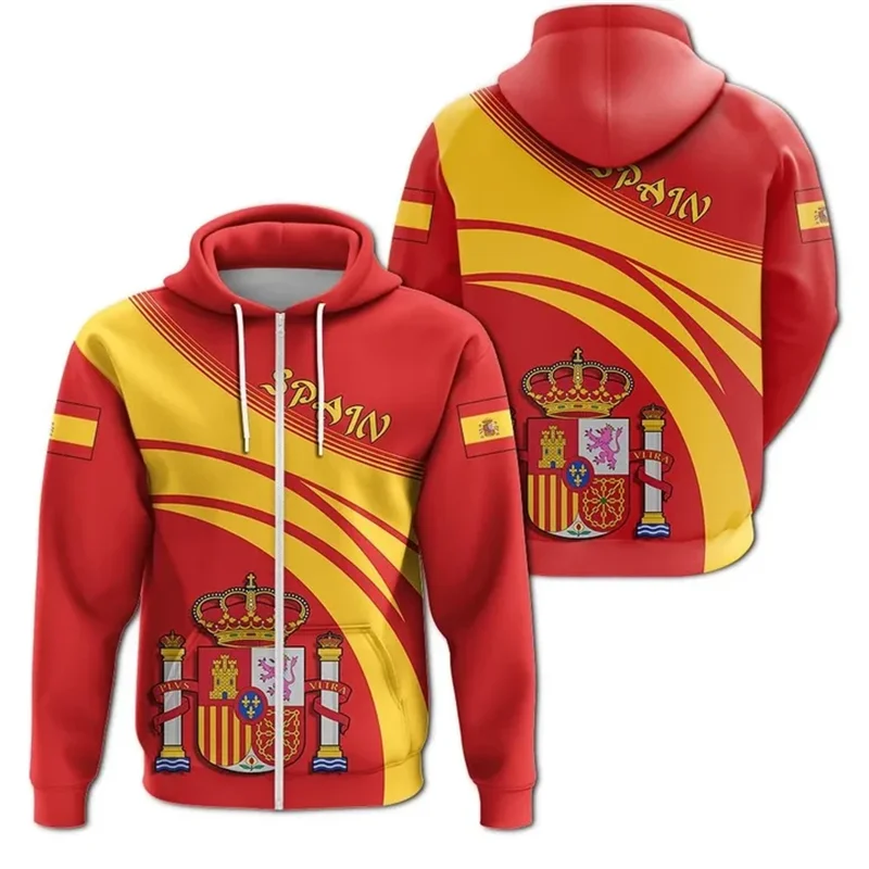 Spain-Map-Flag-3D-Printed-Zip-Up-Hoodies-For-Men-Clothes-National ...