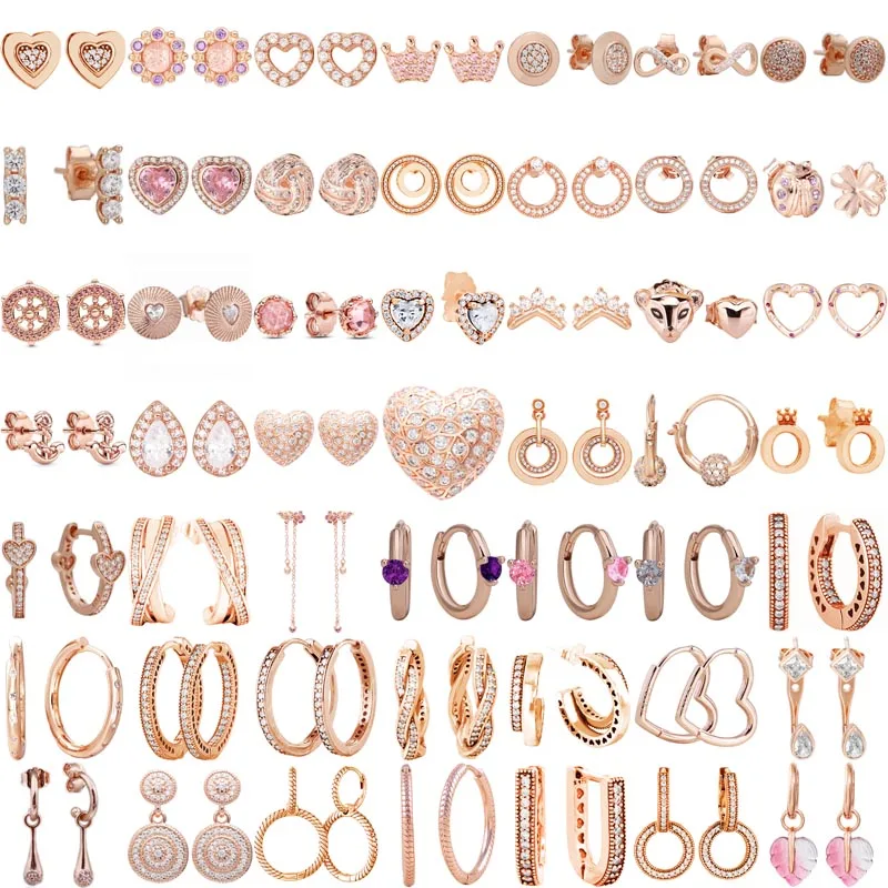 925-Sterling-Silver-Rose-Gold-Rose-Hearts-Of-Circle-Signature-Enchanted ...