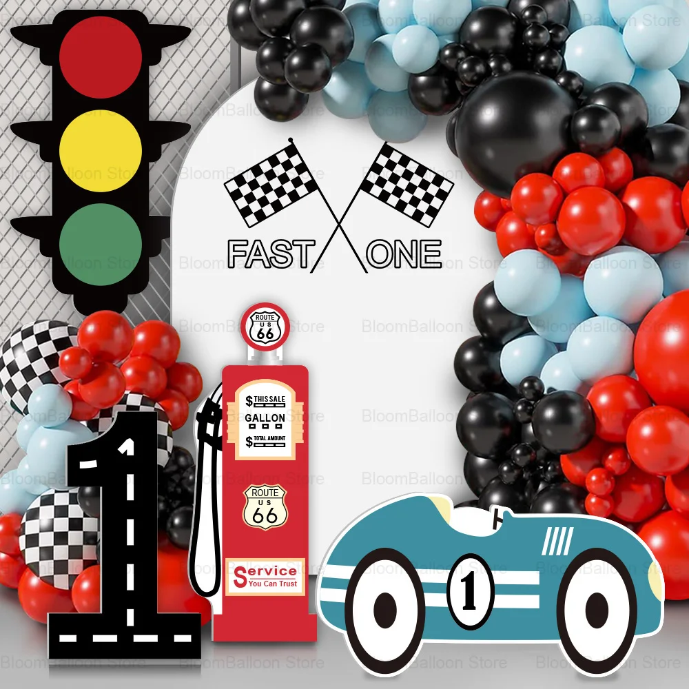 FAST-ONE-Race-Car-KT-board-Racing-Theme-Number-Cutout-Race-Track ...