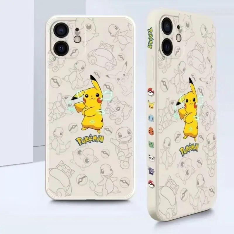 Pokémon Pikachu Duck Anime Phone Cases For iPhone 13 12 11 Pro Max Mini ...