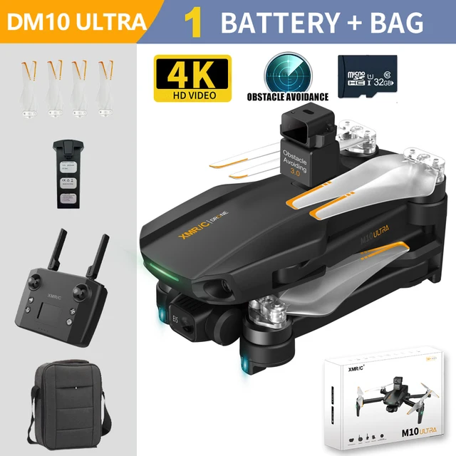 M10 Ultra Drone 4K Profesional GPS 5 KM 2022 Dual Camera Dron 3-Axis ...