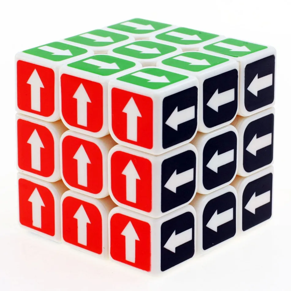 Zcube Idea Fun 3x3 Direction Arrow Magic Cube White/Black Educational ...