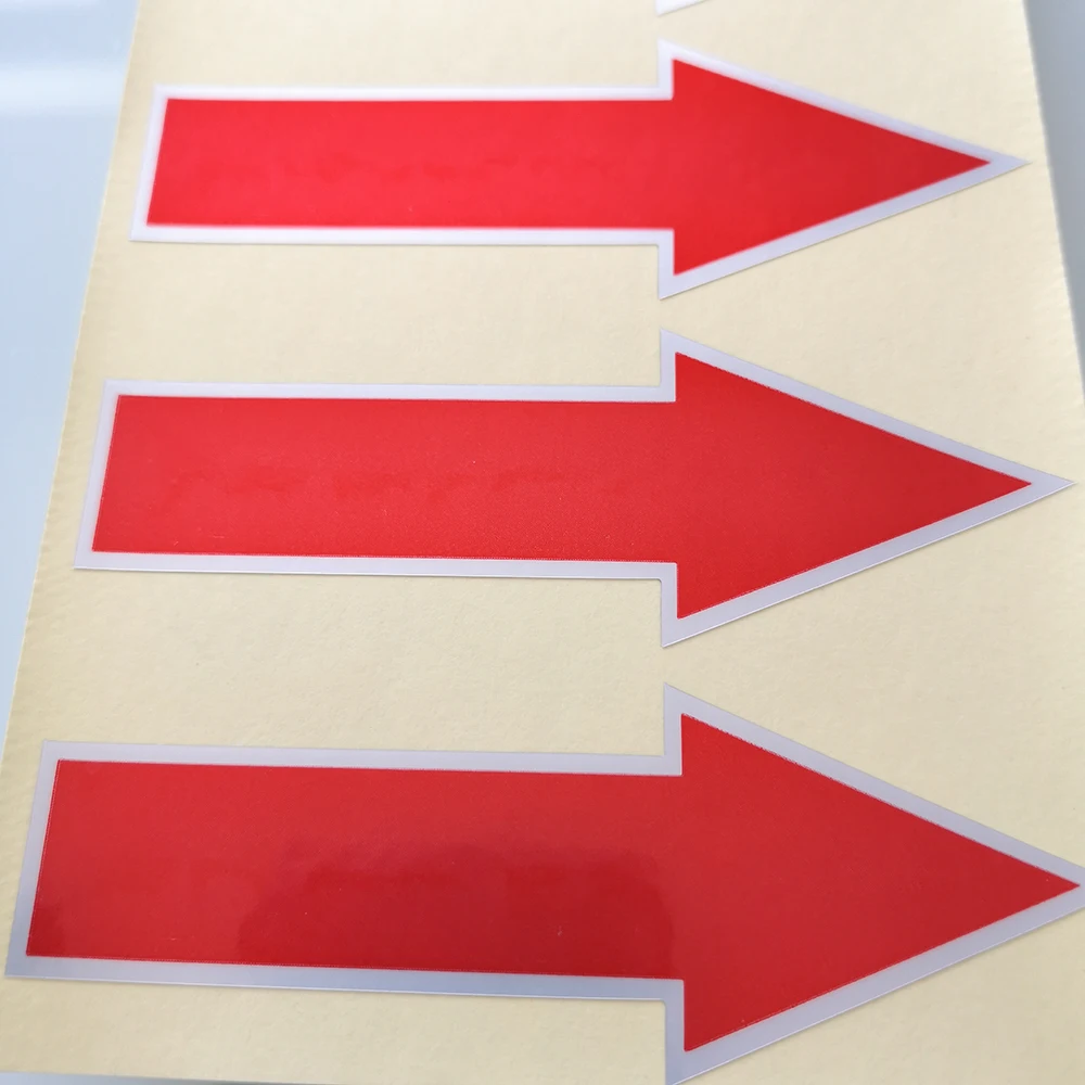200pcs-85x30mm-Red-Arrow-Sticker-Durable-PET-Waterproof-Tear-Resistant ...