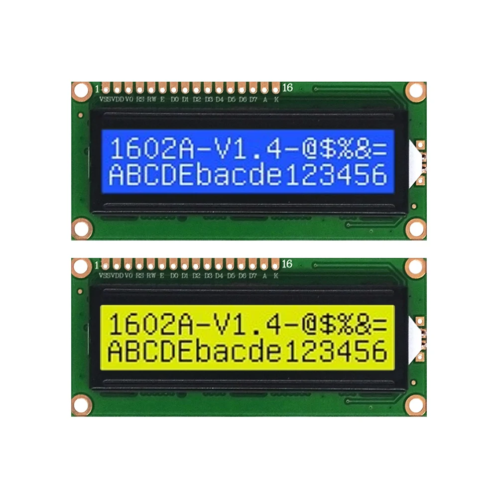 50PCS LCD1602 1602 module Blue screen 16x2 Character LCD Display Module ...