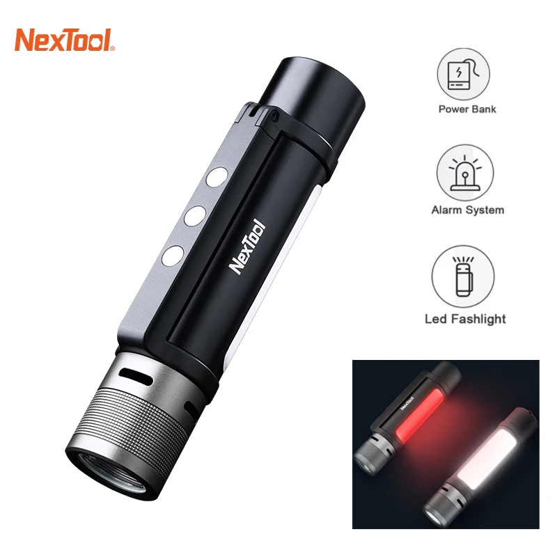 NexTool-6-in-1-Flashlight-Outdoor-LED-IPX4-Waterproof-Audible-Alarm ...