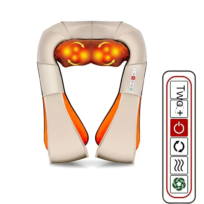 8-head Mechanical Vibrating Neck Shoulder Massage Infrared Therapy Home ...
