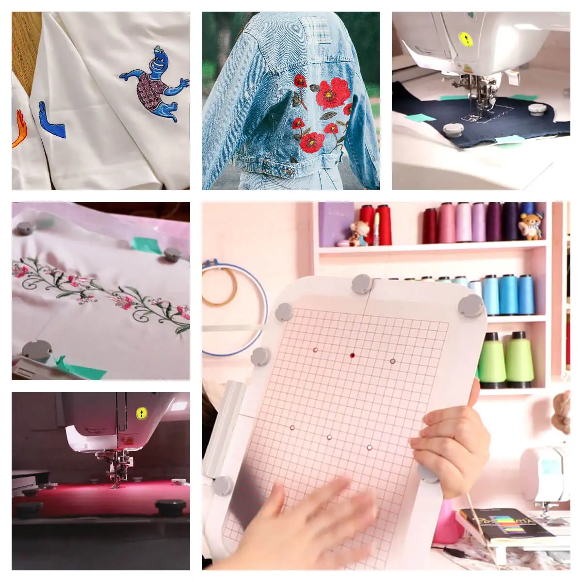 Magnetic Hoop for Janome MC & Elna eXpressive 830 Embroidery Machine ...