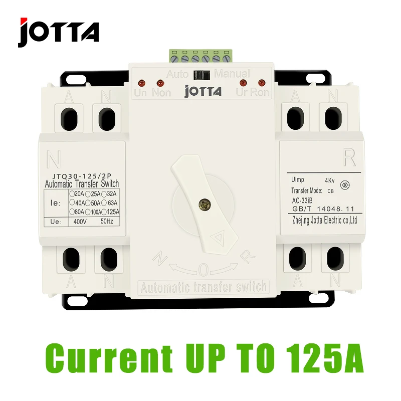 Jotta ATS 2P Dual Power Automatic Transfer Switch 2P Circuit Breaker MCB AC 230V 16A 20A 25A 32A ...