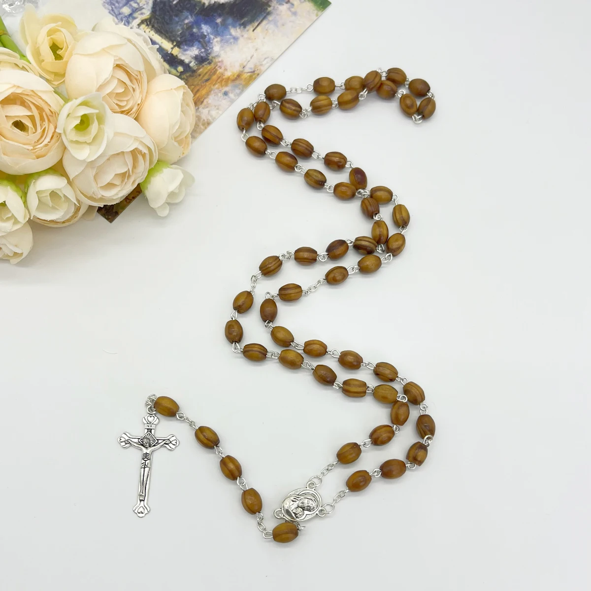 1-Piece-Set-Of-9-7-Pine-Bead-Bead-Bead-Prayer-Necklace-Handmade-Chain ...