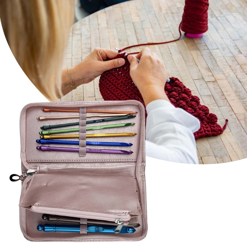 12 Pcs 3.0mm-10.0mm Crochet Hook Set with Case Knitting Needle ...