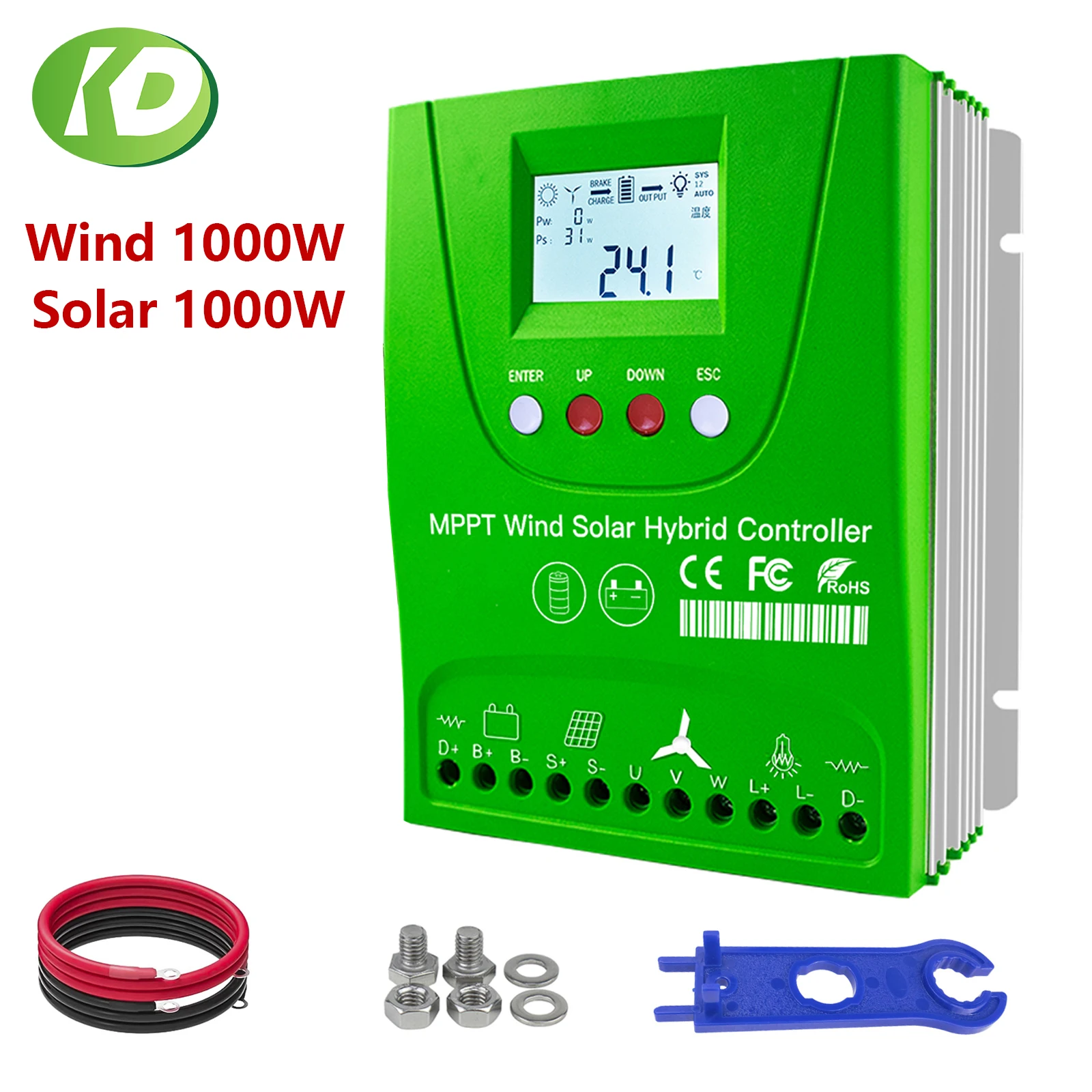 12V-24V-48V-2000W-MPPT-Hybird-Wind-Solar-Charge-Controller-Generator ...