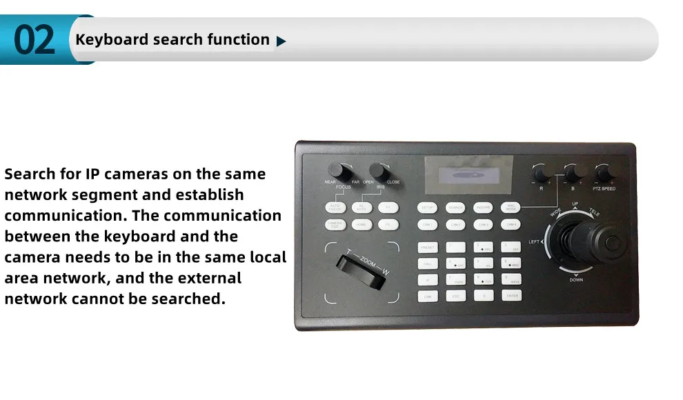 Camera Control Keyboard Network ONVIF VISCA Pelco-d/p Protocol Joystick ...