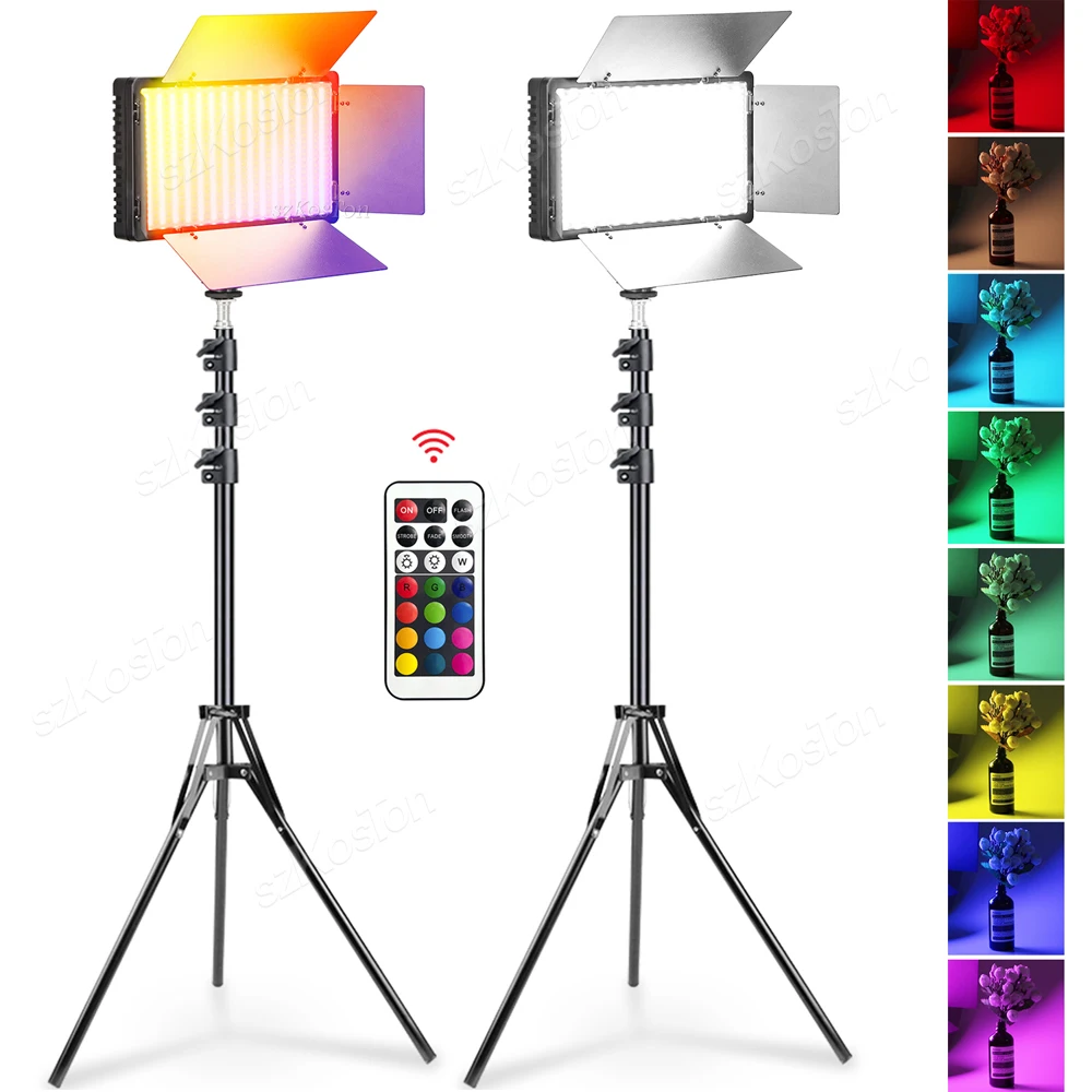 Led rgb luz de vídeo selfie luz fotografia estúdio lâmpada ...