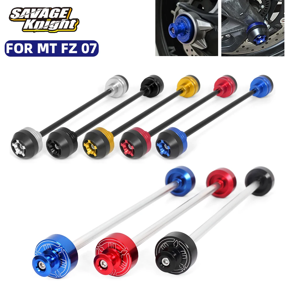 For-YAMAHA-MT07-FZ07-XSR700-Front-Rear-Wheel-Axle-Fork-Crash-Slider-FZ ...