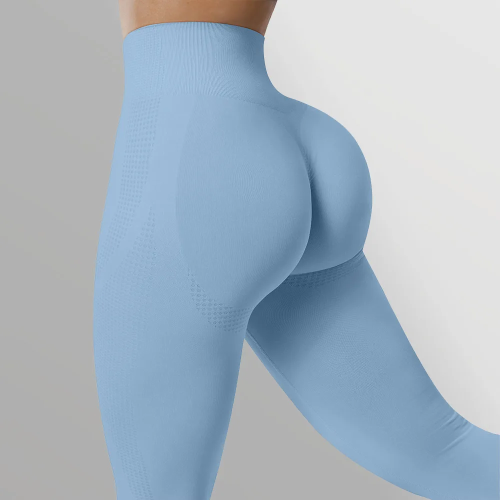 Leggings De Ioga Sem Costura De Cintura Alta Para Mulheres Cal As