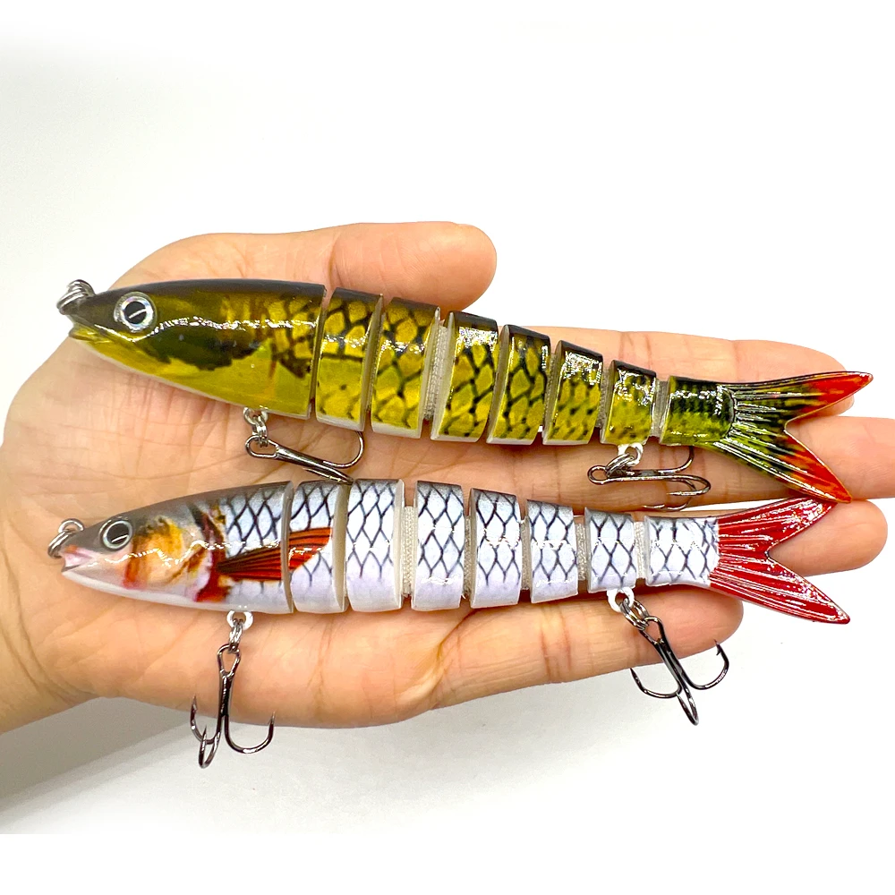 10/14cm Sinking Wobblers Fishing Lures Jointed Crankbait Swimbait 8 ...