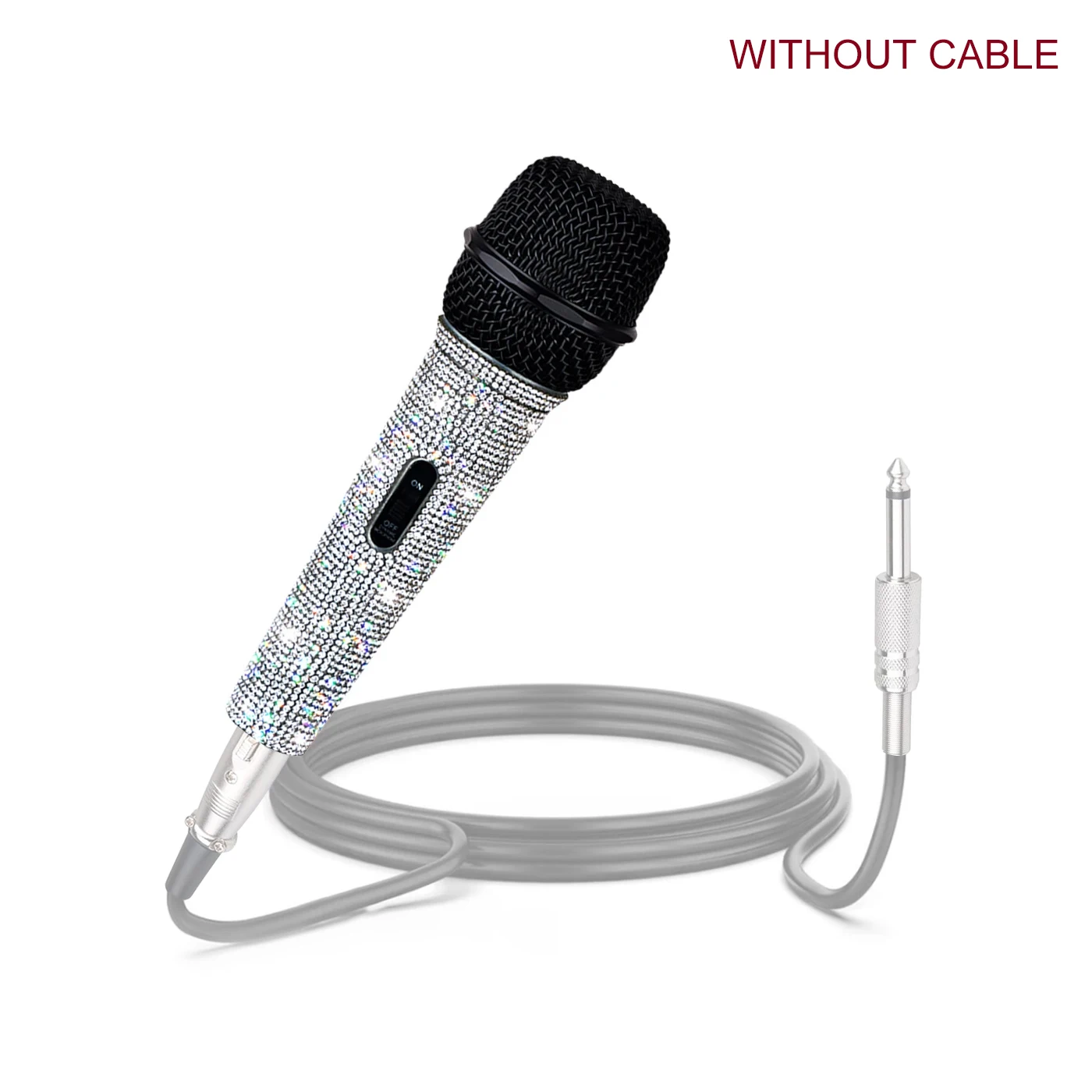 Professional-Dynamic-Metal-Handheld-Microphone-Rhinestone-Blink-Blink ...