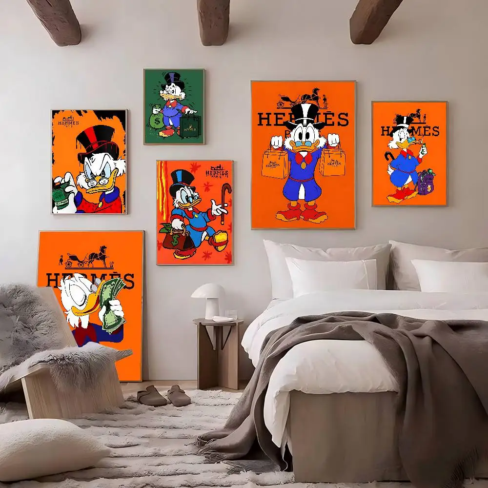 Canvas Cartoon D-Donald Duck Goede kwaliteit prints en posters ...