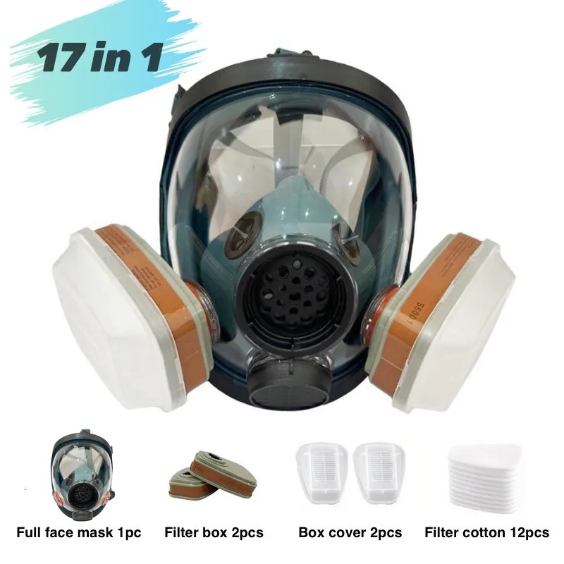 NEW-Full-Face-Gas-Mask-with-Formaldehyde-Anti-Fog-17in1-Suit-Industrial ...
