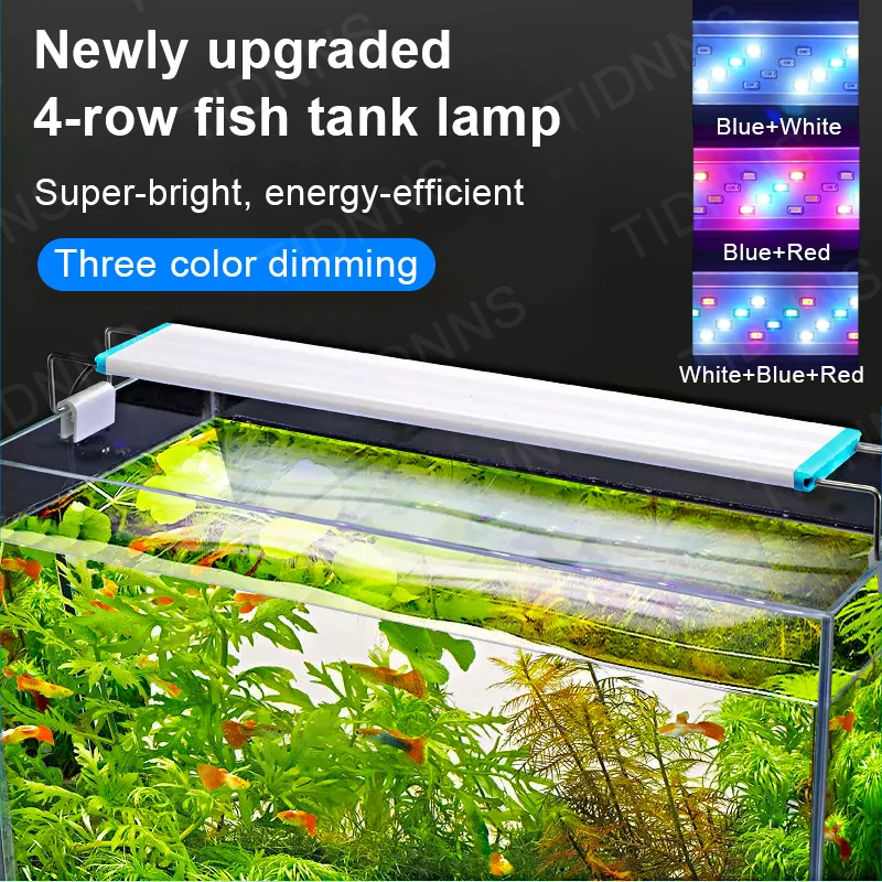 Super-Slim-LED-Aquarium-Lighting-rgb-Aquatic-Plant-Light-18-58CM-Extensible-Waterproof-Clip-for ...