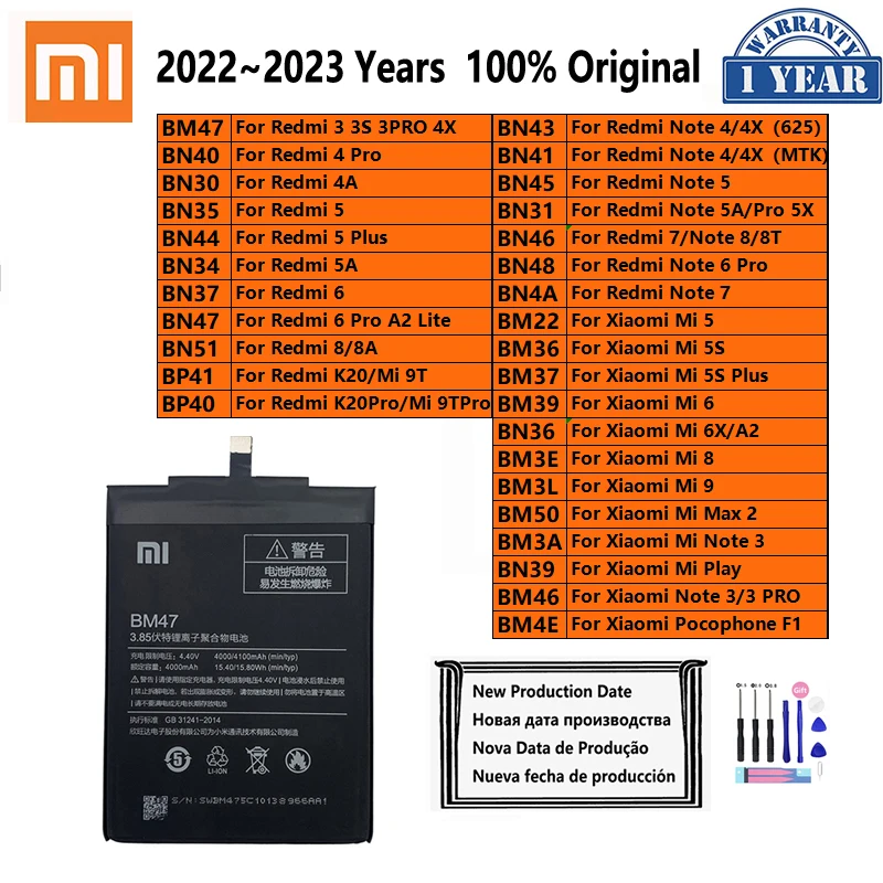 Xiaomi Original Phone Battery Xiaomi Redmi 4x - Original Redmi Note Mi ...