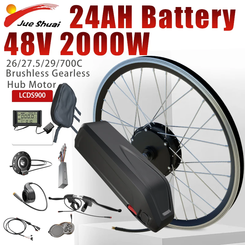 Electric-Bicycle-Conversion-Kit-with-16-24AH-Lithium-Battery-20-29Inch ...