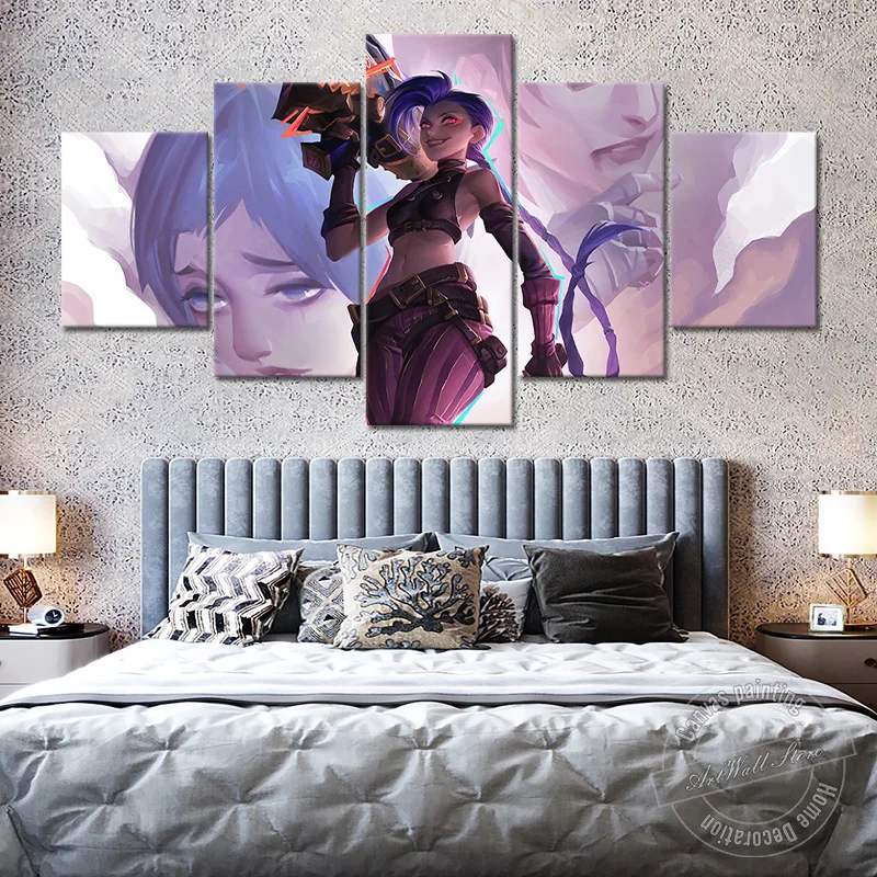 Arcane-Jinx-Wall-Picture-for-Living-Room-Playroom-Decor-Wall-Art-Canvas ...