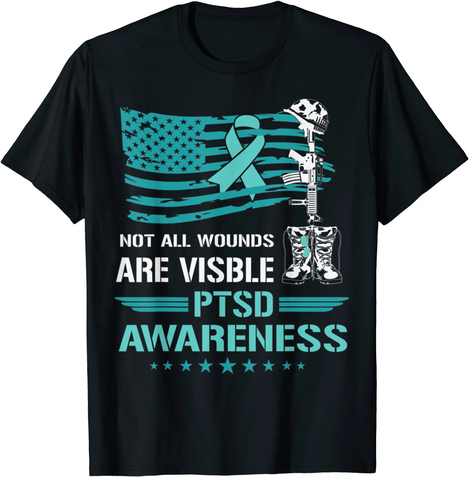 Not-All-Wounds-Are-Visble-PTSD-Awareness-American-Hip-Hop-Cotton-T ...