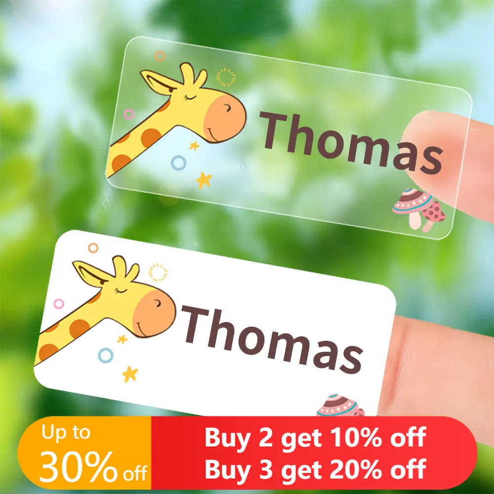 Custom-Transparent-Self-adhesive-Baby-Name-Sticker-Customised ...