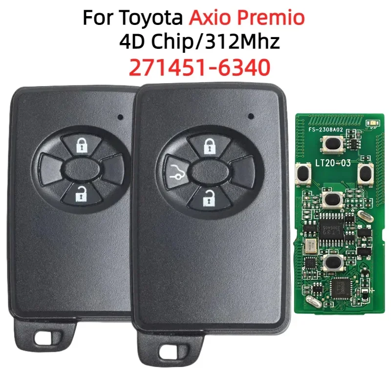 271451-6340-For-Toyota-Axio-Premio-Keyless-4D-Chip-312MHZ-2-3-Button ...