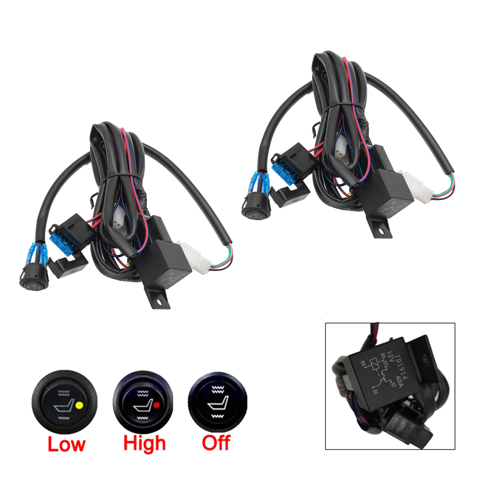 New-Car-Seat-Heater-Dual-Control-Switch-System-Universal-12V-Auto ...