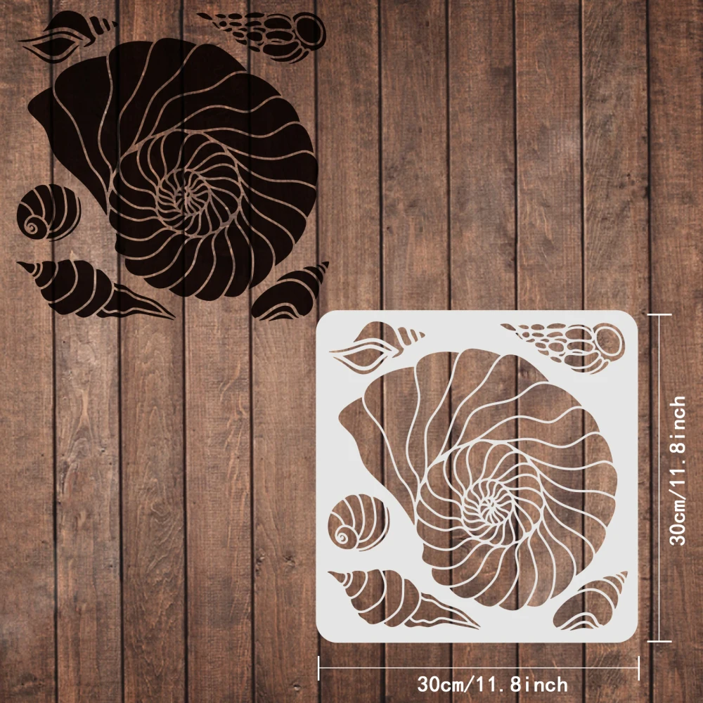 Seashell Border Stencil