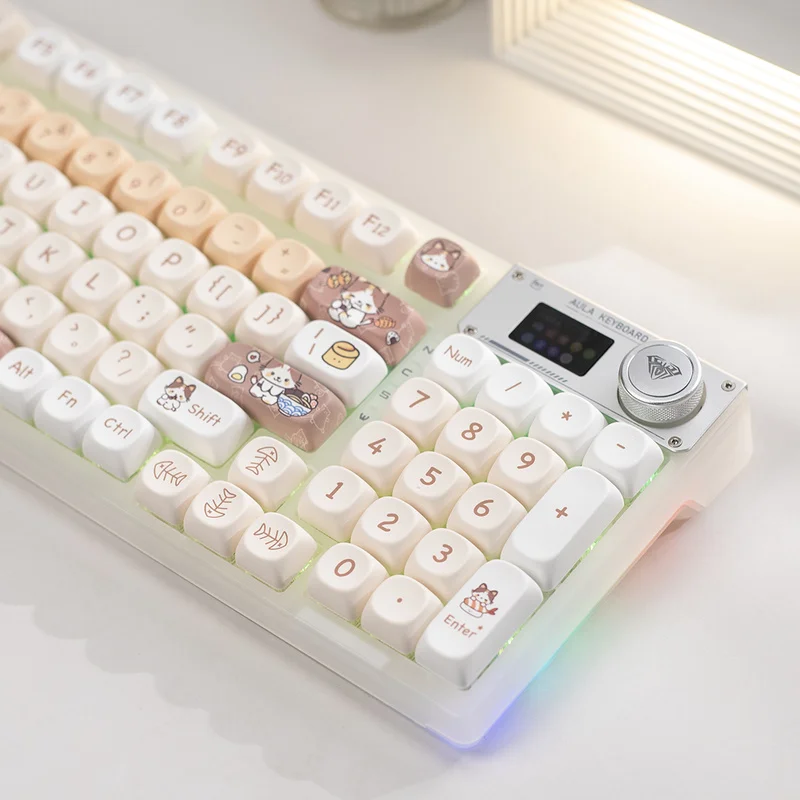 Aula-F98pro-Wireless-2-4g-Mechanical-Keyboard-Hot-Swappable-Transparent ...